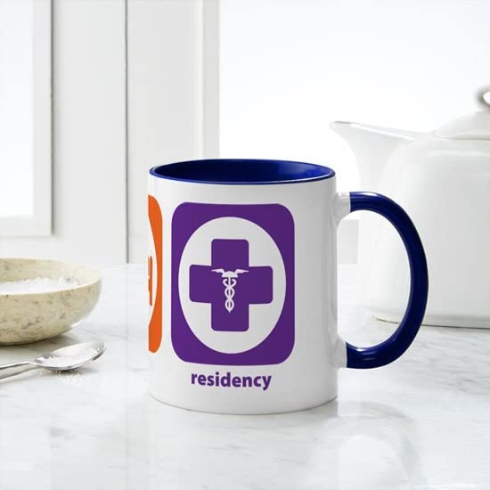 CafePress Eat Sleep Residency Mug Ceramic Coffee Mug, Tea Cup 11 oz