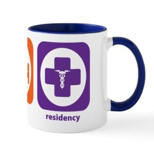 CafePress Eat Sleep Residency Mug Ceramic Coffee Mug, Tea Cup 11 oz