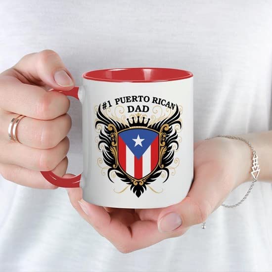 CafePress Number One Puerto Rican Dad Mug Ceramic Coffee Mug, Tea Cup 11 oz