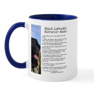 cafepress black lab rules mug ceramic coffee mug, tea cup 11 oz