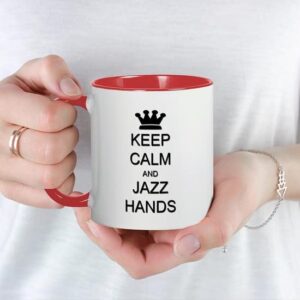 CafePress Keep Calm Jazz Hands Mug Ceramic Coffee Mug, Tea Cup 11 oz