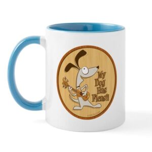 cafepress my dog has fleas ukulele fan mug ceramic coffee mug, tea cup 11 oz