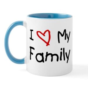 cafepress i love my family mug ceramic coffee mug, tea cup 11 oz