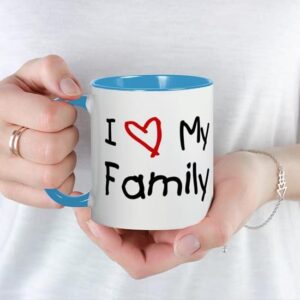 CafePress I Love My Family Mug Ceramic Coffee Mug, Tea Cup 11 oz