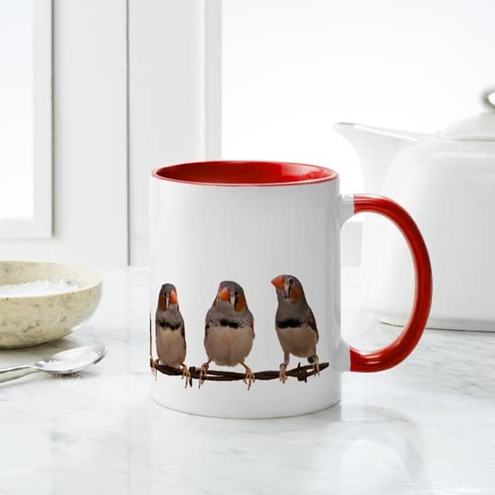 CafePress Timor Zebra Finch Mug Ceramic Coffee Mug, Tea Cup 11 oz