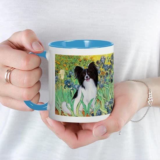 CafePress Irises & Papillon Mug Ceramic Coffee Mug, Tea Cup 11 oz