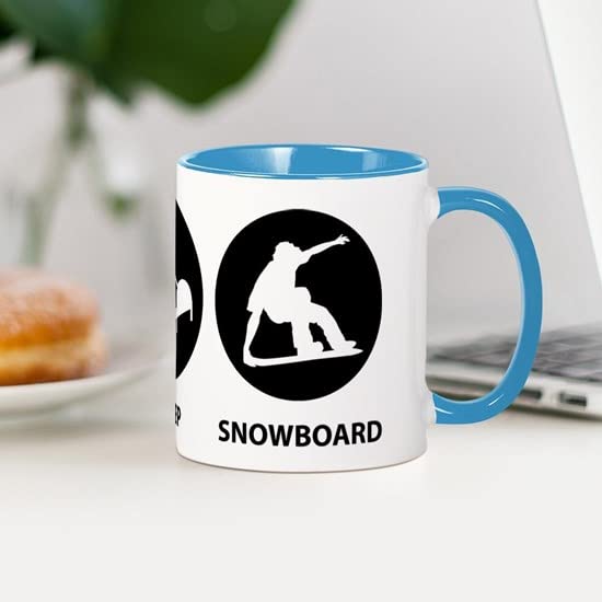 CafePress Eat Sleep Snowboard Mug Ceramic Coffee Mug, Tea Cup 11 oz