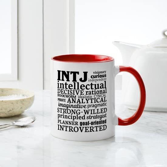 CafePress Intj Mastermind Myers Briggs Personality Mugs Ceramic Coffee Mug, Tea Cup 11 oz