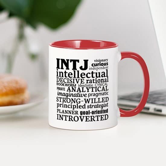 CafePress Intj Mastermind Myers Briggs Personality Mugs Ceramic Coffee Mug, Tea Cup 11 oz