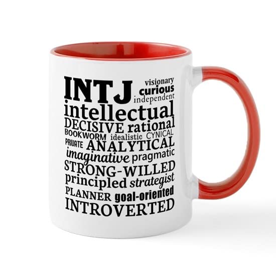 CafePress Intj Mastermind Myers Briggs Personality Mugs Ceramic Coffee Mug, Tea Cup 11 oz