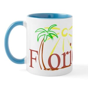 cafepress florida palm mug ceramic coffee mug, tea cup 11 oz