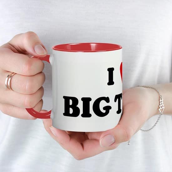 CafePress I Love BIG TUNA Mug Ceramic Coffee Mug, Tea Cup 11 oz