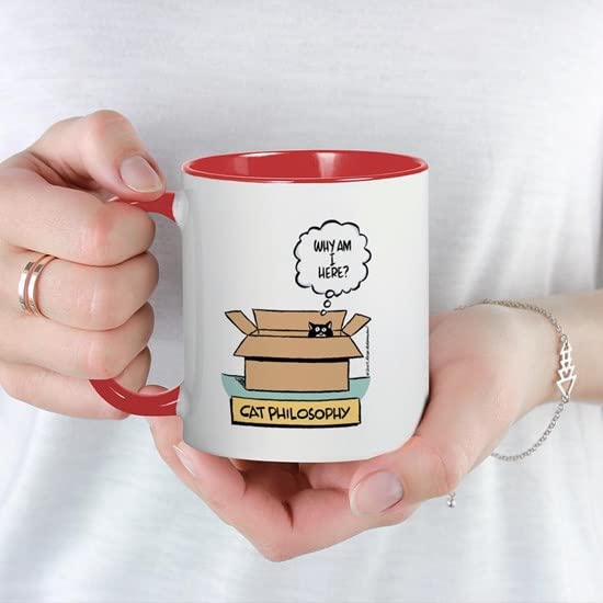 CafePress Cat Philosophy Mug Ceramic Coffee Mug, Tea Cup 11 oz