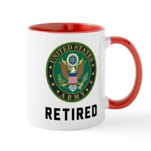 cafepress us army retired ceramic coffee mug, tea cup 11 oz