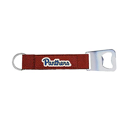 Pitt Panthers Basketball Leather Keyring Bottle Opener Keychain - made from the same exact materials as a basketball - Orange