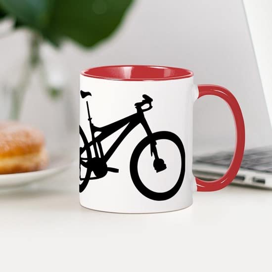 CafePress Black Mountain Bike Bicycle Mug Ceramic Coffee Mug, Tea Cup 11 oz