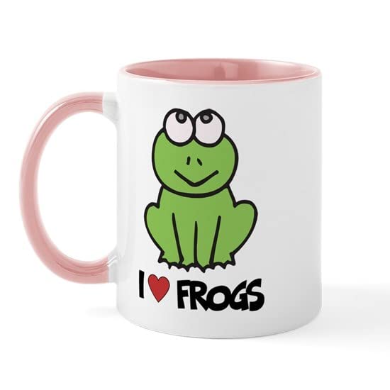 CafePress I Love Frogs Mug Ceramic Coffee Mug, Tea Cup 11 oz