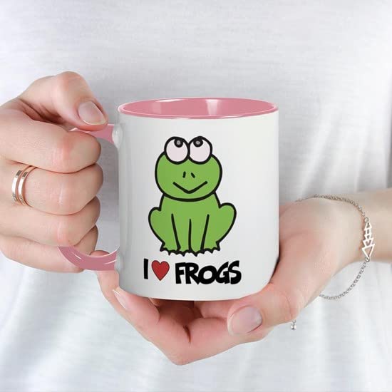 CafePress I Love Frogs Mug Ceramic Coffee Mug, Tea Cup 11 oz