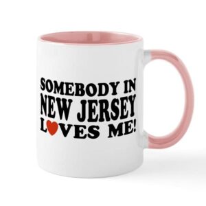 cafepress somebody in new jersey loves me! mug ceramic coffee mug, tea cup 11 oz