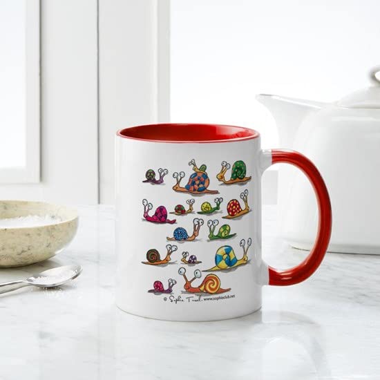 CafePress Snails Abound! Mug By Sophie Turrel Ceramic Coffee Mug, Tea Cup 11 oz