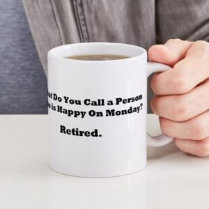 CafePress Retired Happy Mugs Ceramic Coffee Mug, Tea Cup 11 oz