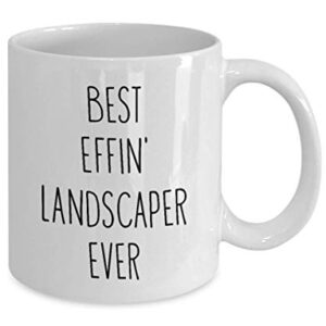 Mugs for Landscaper Best Effin' Landscaper Ever Funny Coffee Mug Tea Cup Fun Inspirational Mug Idea