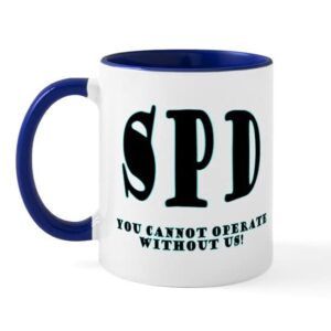 cafepress spd 3 back/blue mug ceramic coffee mug, tea cup 11 oz