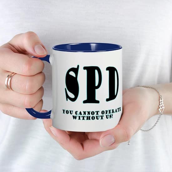 CafePress SPD 3 Back/Blue Mug Ceramic Coffee Mug, Tea Cup 11 oz