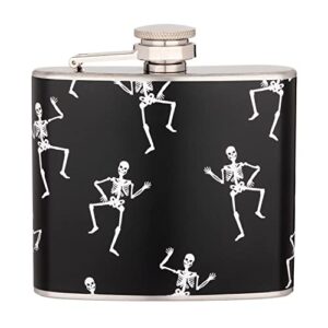 halloween skeleton pattern 5 oz. stainless steel flask