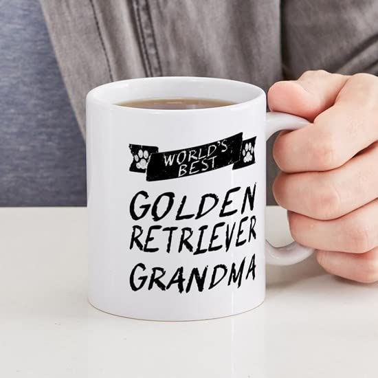 CafePress Worlds Best Golden Retriever Grandma Mugs Ceramic Coffee Mug, Tea Cup 11 oz