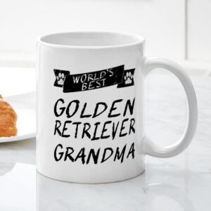 CafePress Worlds Best Golden Retriever Grandma Mugs Ceramic Coffee Mug, Tea Cup 11 oz