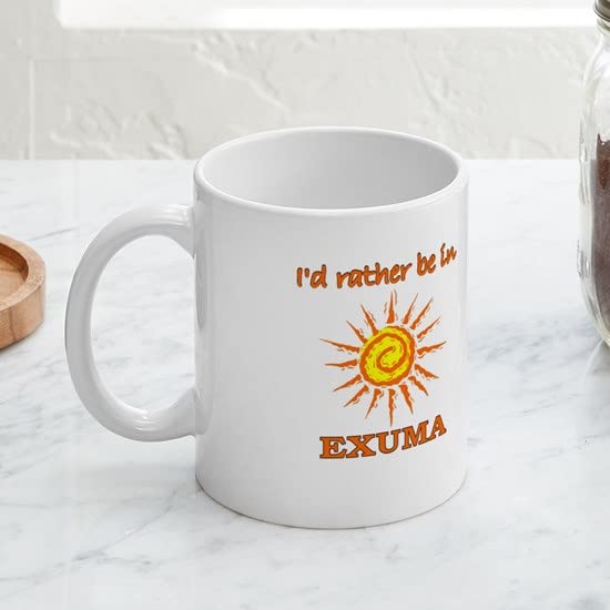 CafePress I'd Rather Be In Exuma, Baham Mug Ceramic Coffee Mug, Tea Cup 11 oz