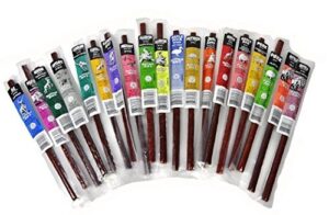 10 piece game jerky sticks alligator-elk-buffalo-kangaroo-ostrich-pheasant-venison-wild boar variety pack