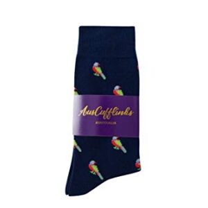 Parrot Bird Socks Mens Sock Animal | Parrot Socks for Him | Stocking Stuffer Birthday Gift for Guys (Red Parrot)