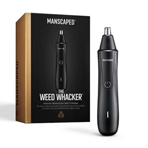 manscaped™ the weed whacker™ nose and ear hair trimmer – 9,000 rpm precision tool with rechargeable battery, wet/dry, easy to clean, hypoallergenic stainless steel replaceable blade