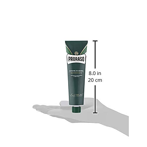 Proraso Shaving Cream for Men, Refreshing and Toning with Menthol and Eucalyptus Oil, 5.2 Ounce