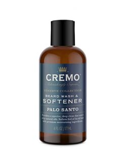 cremo palo santo (reserve collection) beard wash & softener, moisturizes, styles and reduces beard itch for all lengths of facial hair, 6 fluid oz