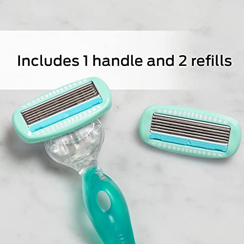 Schick Hydro Silk Sensitive Skin Razor for Women with 2 Moisturizing Razor Blade Refills