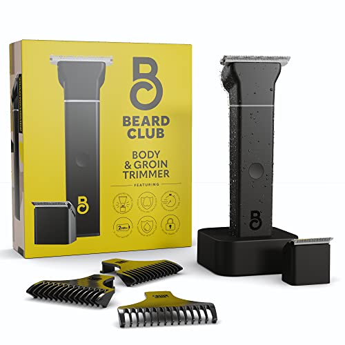 Beard Club PT45 Beard Trimmer for Men & BT-Zero Body and Groin Trimmer for Men - Electric Cordless Rechargeable Powerful 7000 RPM Motor Trimmers for All Your Grooming Needs – Gift Kit Bundle