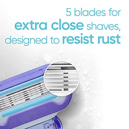 Gillette Venus Extra Smooth Swirl Razors for Women, 1 Venus Razor, 4 Razor Blade Refills, Flexiball Handle for a Close, Smooth Shave