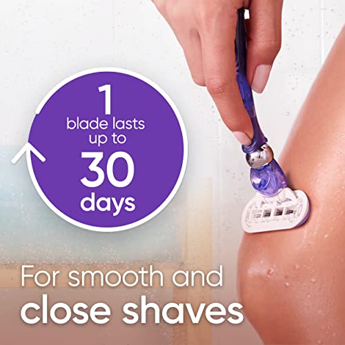 Gillette Venus Extra Smooth Swirl Razors for Women, 1 Venus Razor, 4 Razor Blade Refills, Flexiball Handle for a Close, Smooth Shave