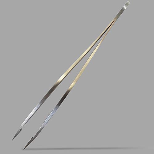 Zizzili Basics Elite Series Slant Tweezers - Surgical Grade Stainless Steel for Professionals (Satin Finish)