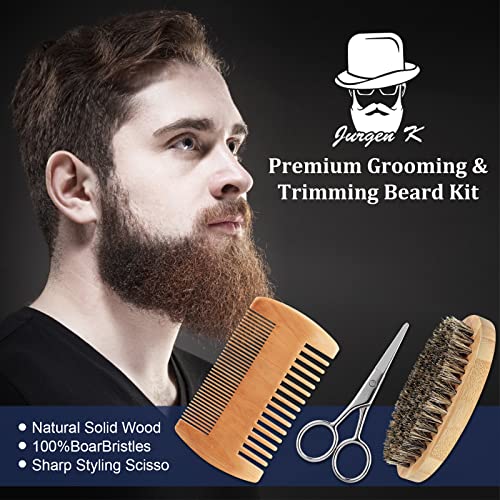 Jurgen K Birthday Gifts for Men - Beard Kit Gifts Set for Husband Dad Fiance Brother Grandpa Boyfriend, Gifts for Him, Anniversary, Graduation, Wedding, Christmas Gift Ideas for Men