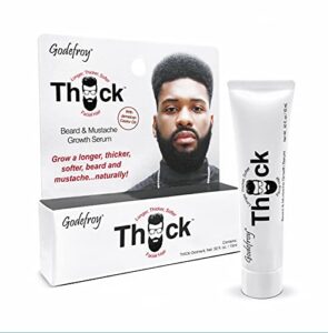 godefroy thick beard and mustache growth serum for ethnic hair types, 15 ml