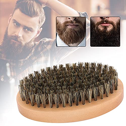 Personalized Beard Brush for Men, Engraved Pure Boar Bristles Pocket Beard Brush, Handle Made in Solid Wood with Firm Bristles to Tame and Soften Your Beard Hair for Healthier and Softer Beard