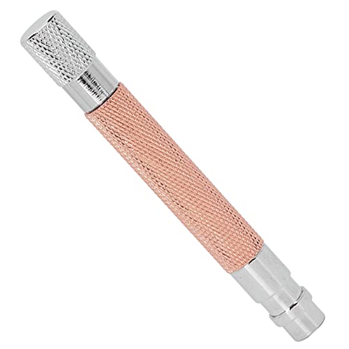 Razors for Men, Men's Shaving Razor Old Fashioned Razor Handle Zinc Alloy Retro Long Handle Shave Tool Manual Safety Razor Shaving Anti Slip Design for Men Barbershop (copper)