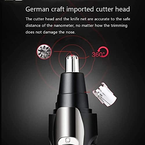 OZELS Ear and Nose Hair Trimmer Rechargeable Nose Trimmer for Men and Women Nose Clippers Eyebrow Facial Hair Trimmer Body Grooming KitWaterproof Dual Edge Blades