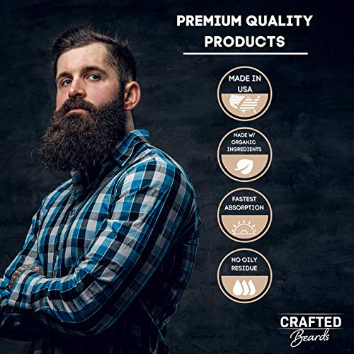 Deluxe Beard Oil and Beard Balm - For a Softer, Smoother, Moisturized Beard - Made with All-Natural and Organic Ingredients - Leave in Conditioner - Beard Care Kit for Men - Tobacco Vanilla Scent