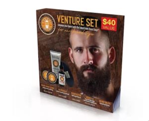 beard guyz venture 5pc beard grooming set with boar bristle beard brush