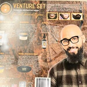 Beard Guyz Venture 5pc Beard Grooming Set with Boar Bristle Beard Brush